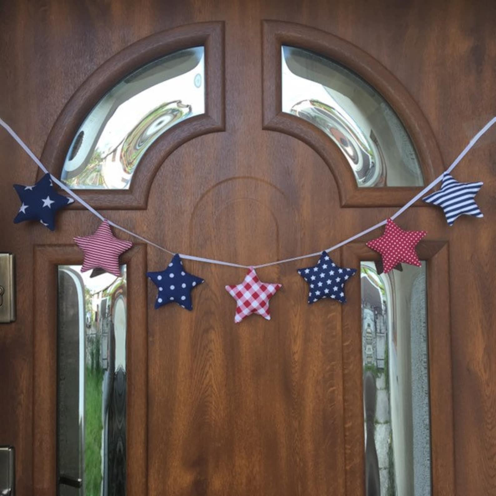 Star Garland, Star Banner, Patriotic Garland, Red White & Blue ...