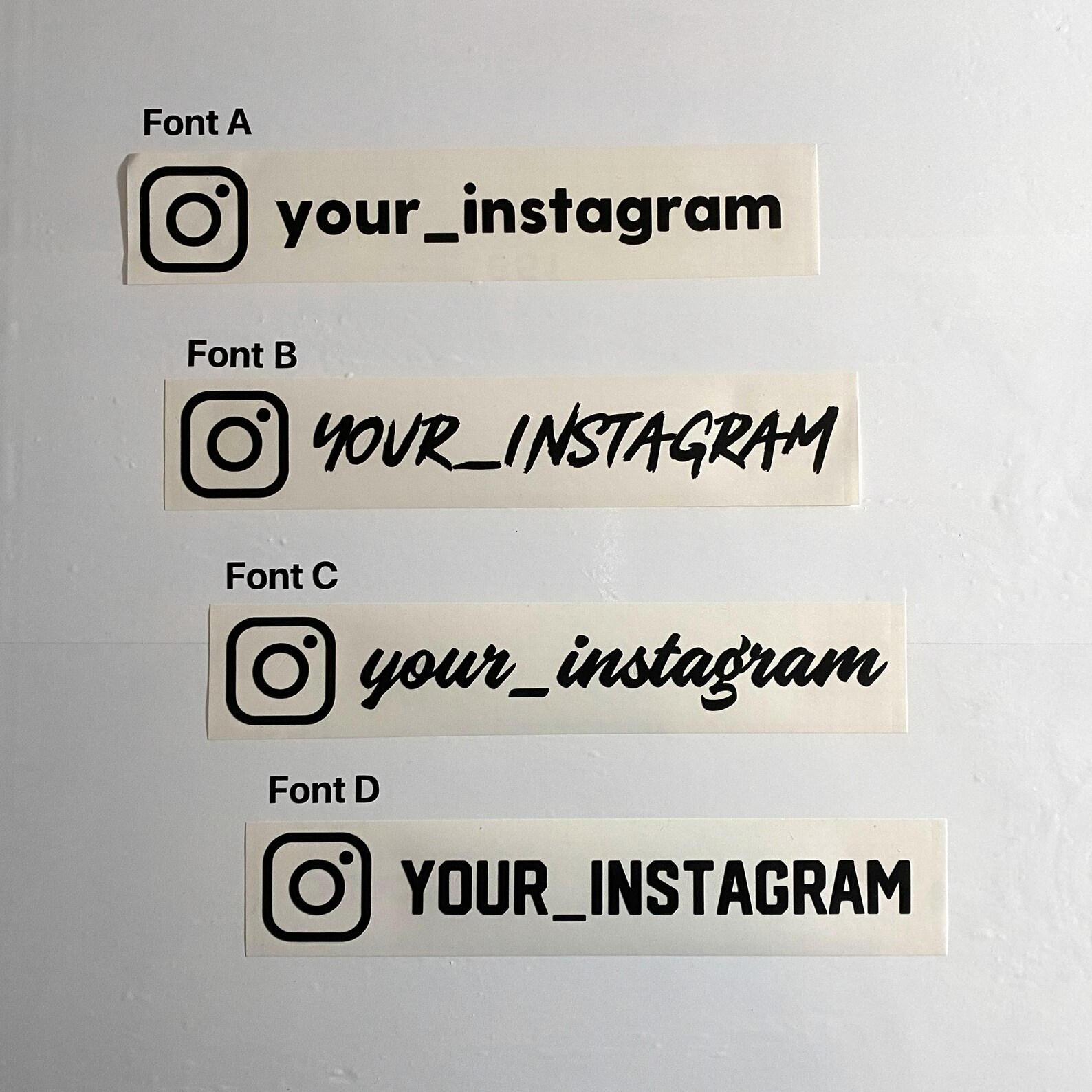 Custom Instagram Vinyl Sticker With Your Account Name - Etsy