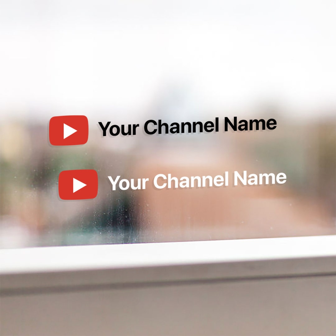 Two Custom Youtube Channel Name Vinyl Stickers - Etsy