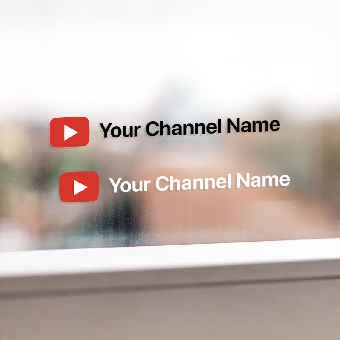 Two Custom Youtube Channel Name Vinyl Stickers | Etsy