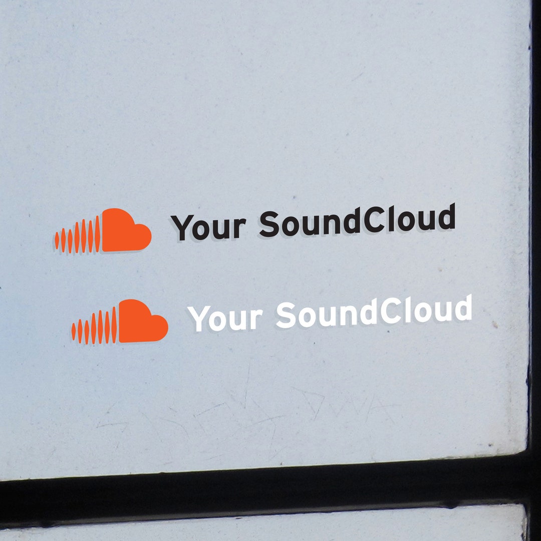 Two Custom Soundcloud Profile name Vinyl Stickers - Etsy