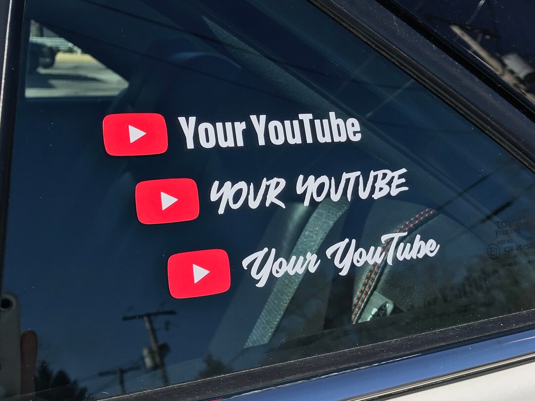 Custom Youtube Sticker With Your Channel Name. for Phone, Laptop ...