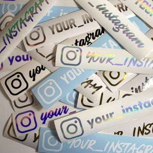 Custom Instagram Vinyl Sticker With Your Account Name - Etsy