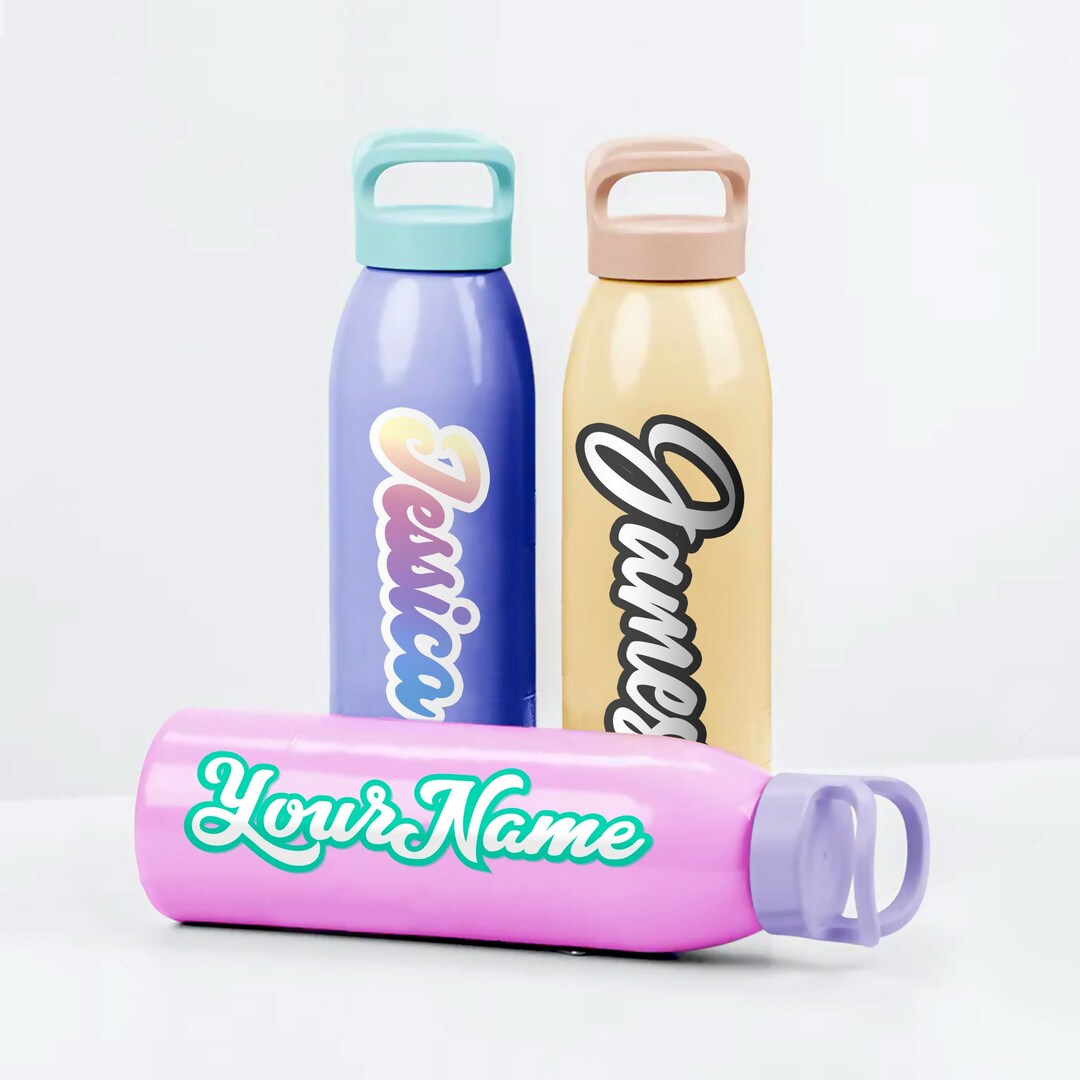 Custom Name Sticker. Decal for Water Bottle. Personalised Hydro Flask ...