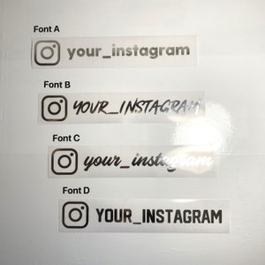 Custom Instagram Vinyl Sticker With Your Account Name - Etsy
