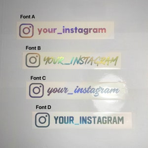 Custom Instagram Vinyl Sticker With Your Account Name - Etsy