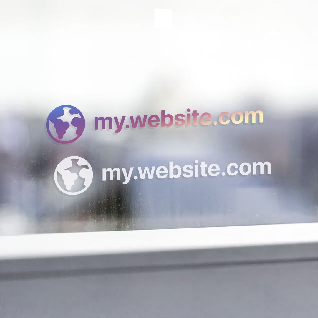 Two Custom Website Address Stickers decal With Your Webpage URL ...