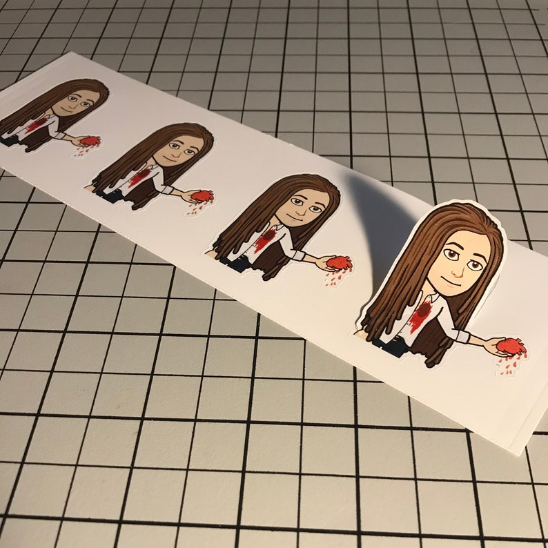 4x Four Custom Snapchat Bitmoji Vinyl Stickers contour Cut | Etsy