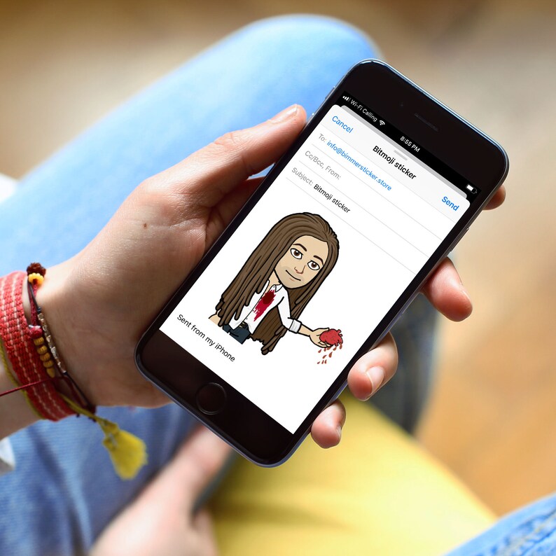 4x Four Custom Snapchat Bitmoji Vinyl Stickers contour Cut | Etsy