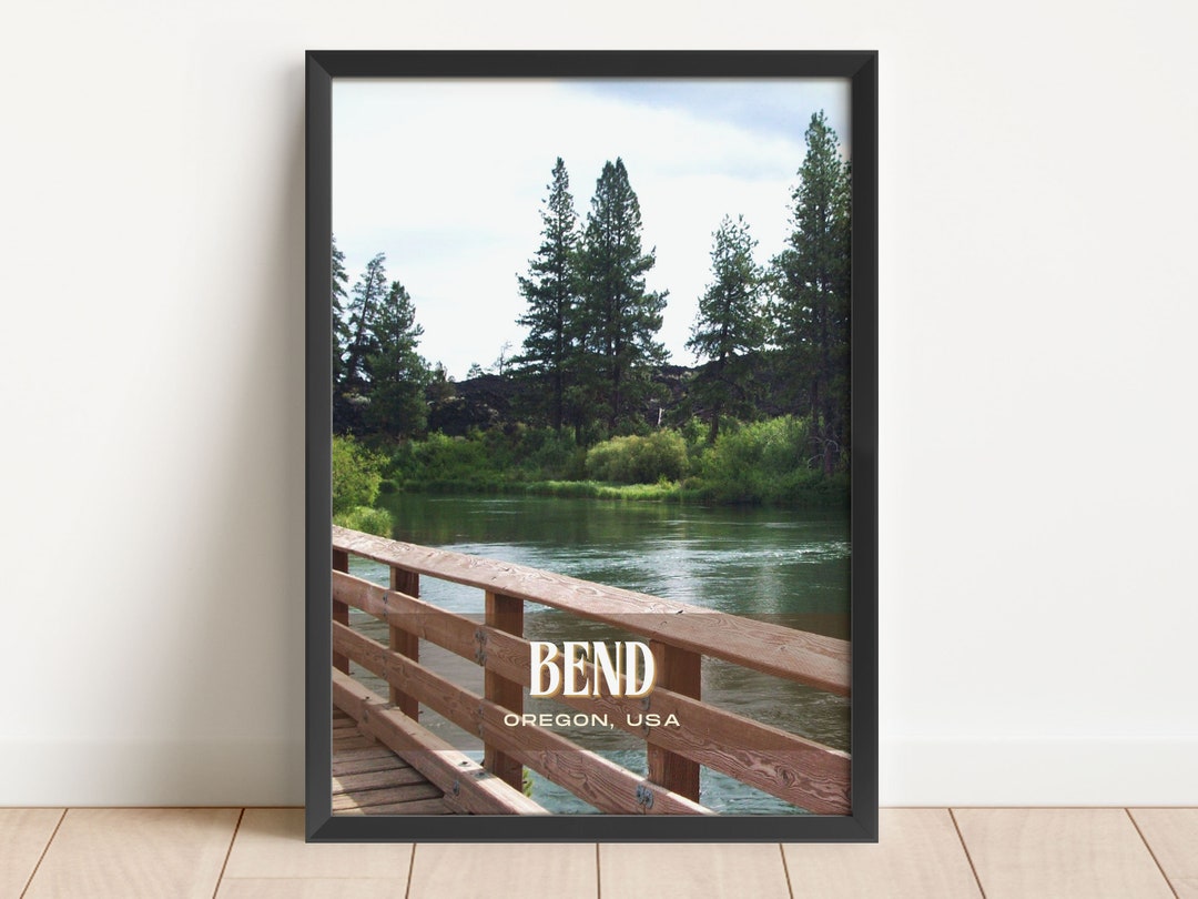 Bend Retro Wall Art, Bend Canvas, Bend Framed Poster, Bend Photo, Bend ...