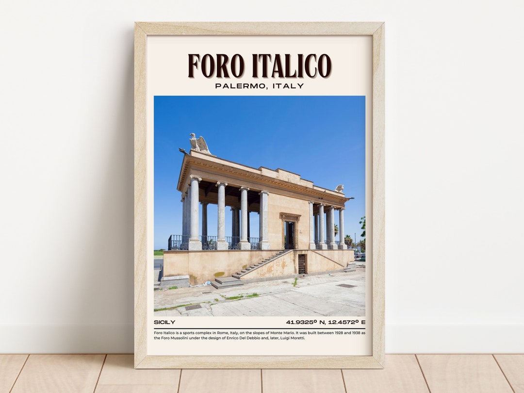 Foro Italico Framed Canvas Poster, Foro Italico Wall Art for Home ...