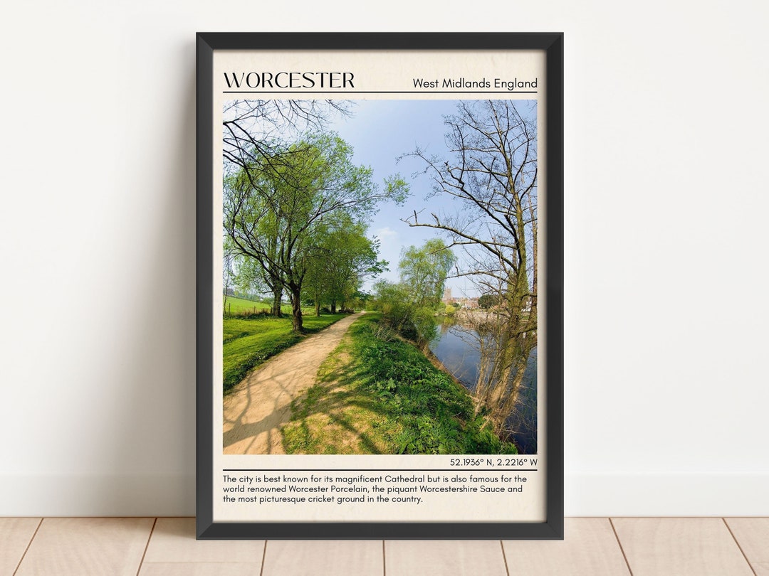 INSTANT DIGITAL DOWNLOAD, Worcester Wall Art, Worcester Canvas ...