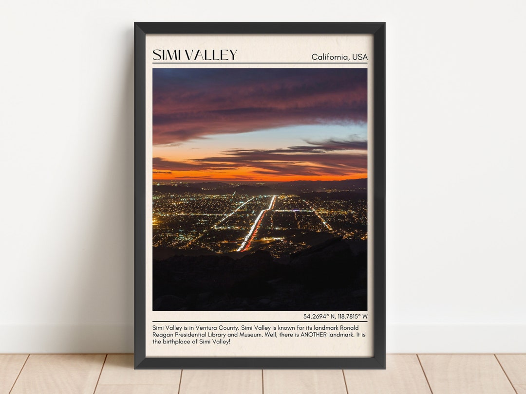 INSTANT DIGITAL DOWNLOAD, Simi Valley Minimal Wall Art, Simi Valley ...