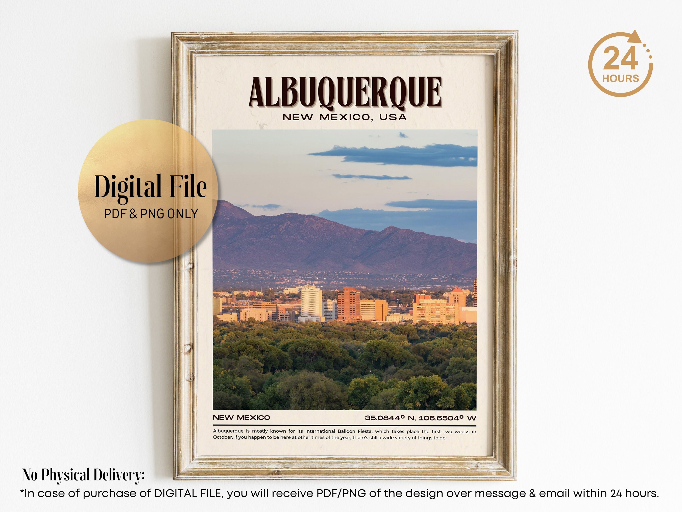 INSTANT DIGITAL DOWNLOAD, Albuquerque Vintage Wall Art, Albuquerque ...