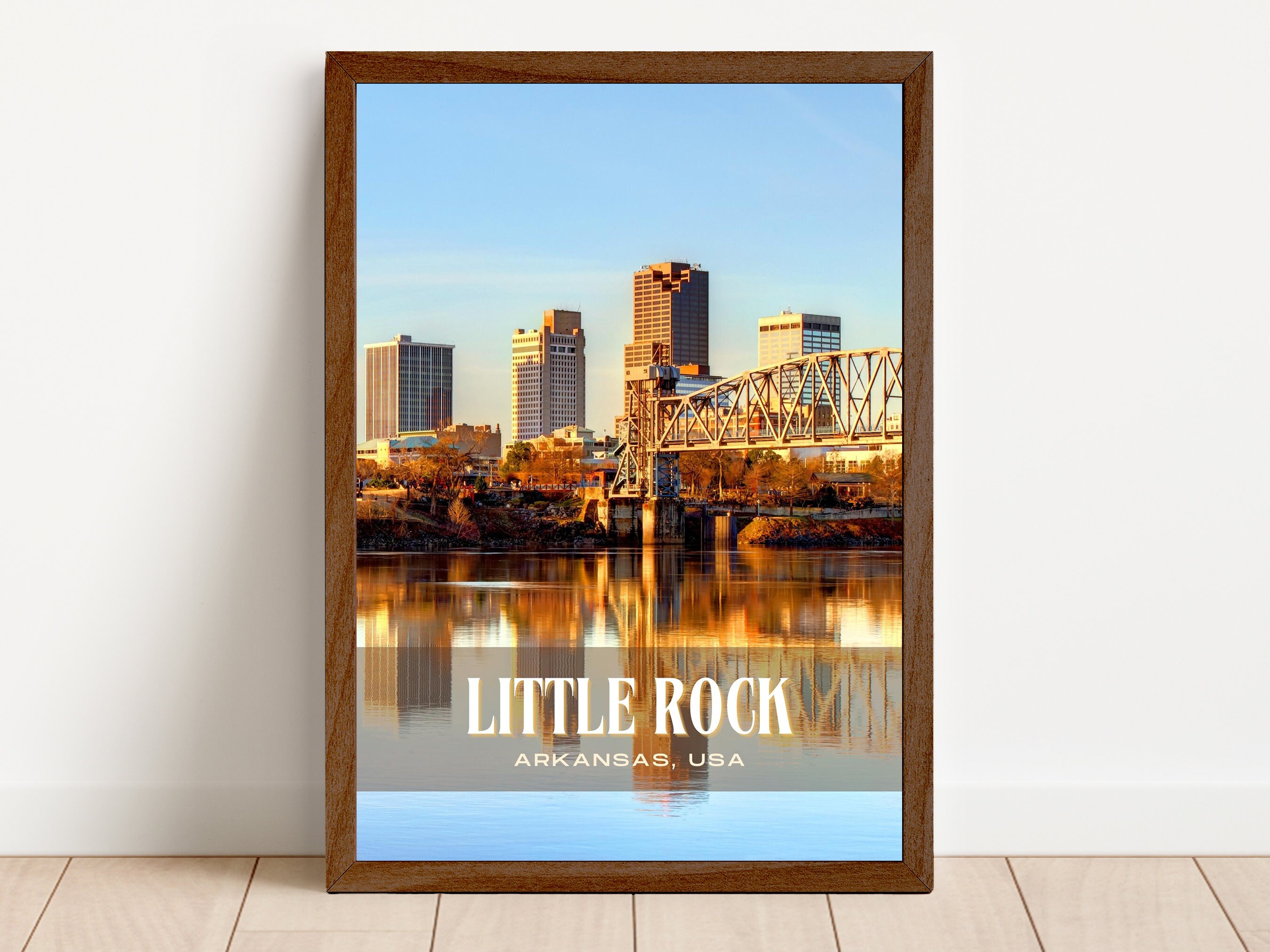 Little Rock Retro Wall Art Little Rock Canvas Little Rock - Etsy