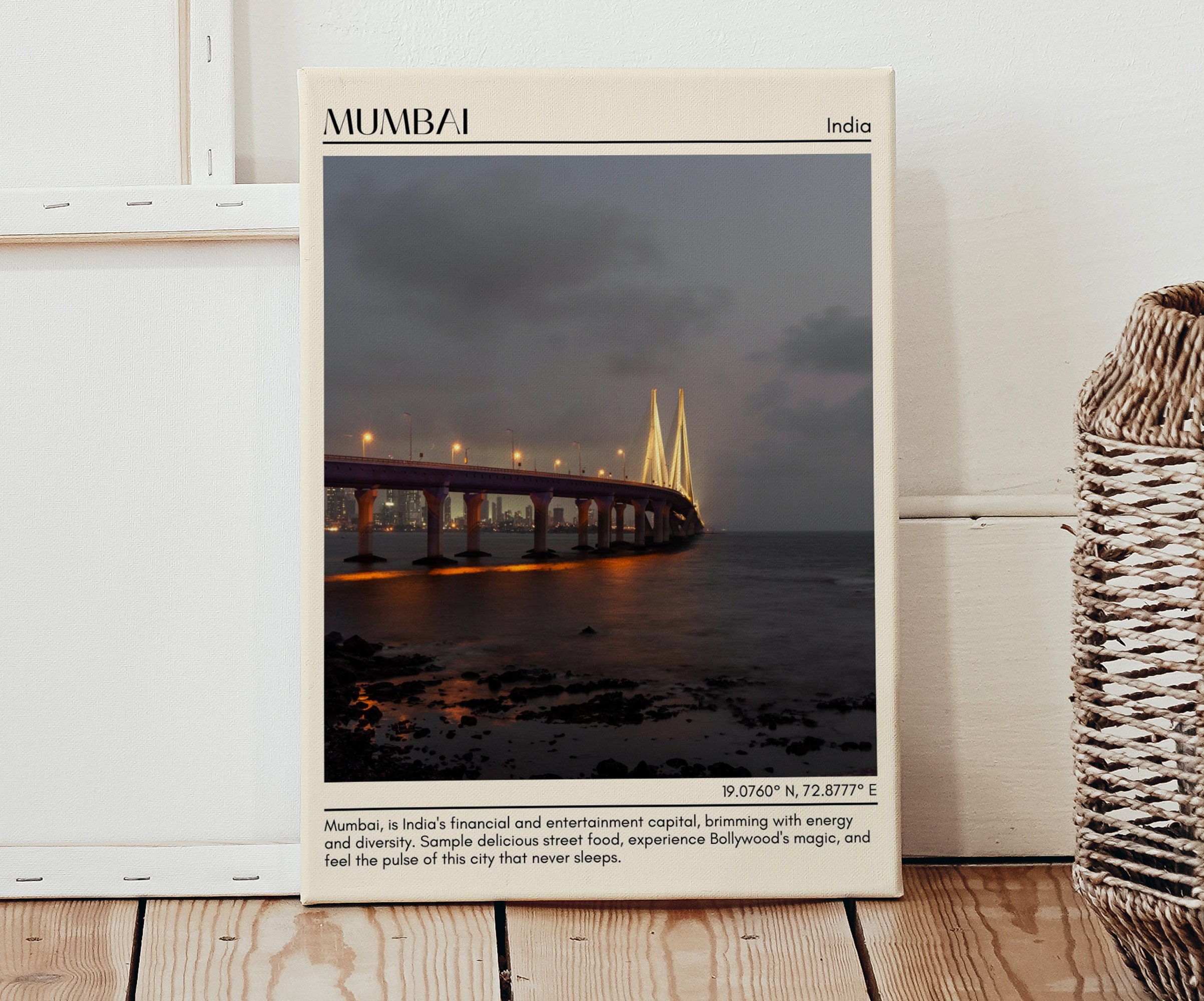 Mumbai Minimal Wall Art, Mumbai Canvas, Mumbai Photo, Mumbai Framed ...