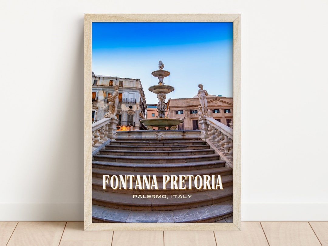 Fontana Pretoria Travel Print, Poster Italian Art Print Italy Lover ...