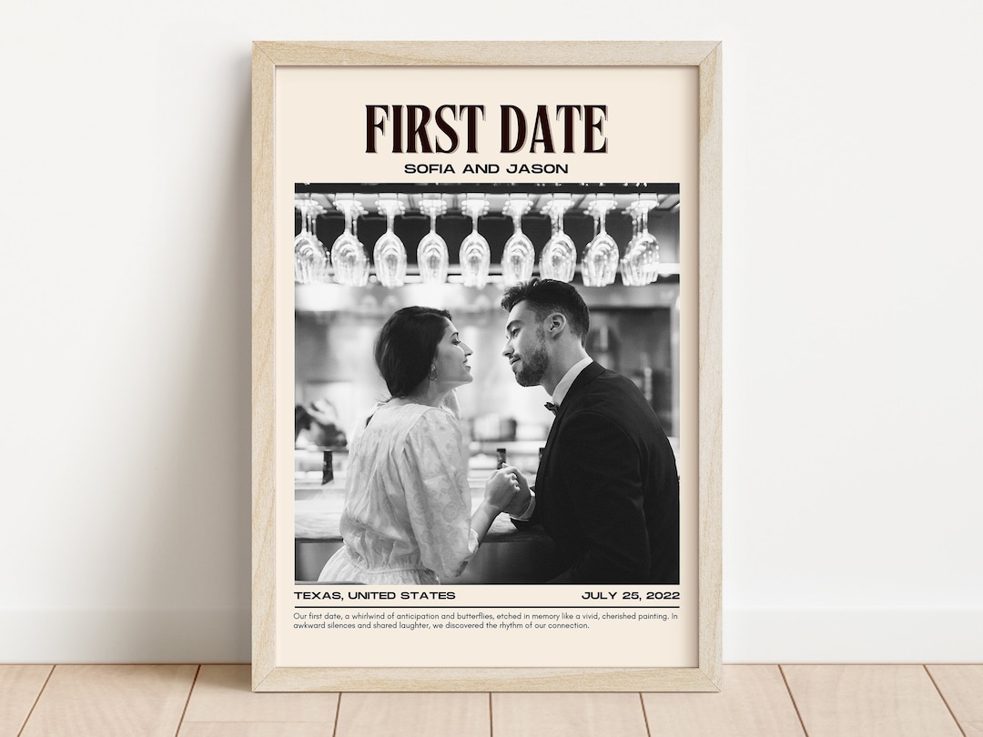 Personalized First Date Gift, Custom Wall Art for Home Decor ...