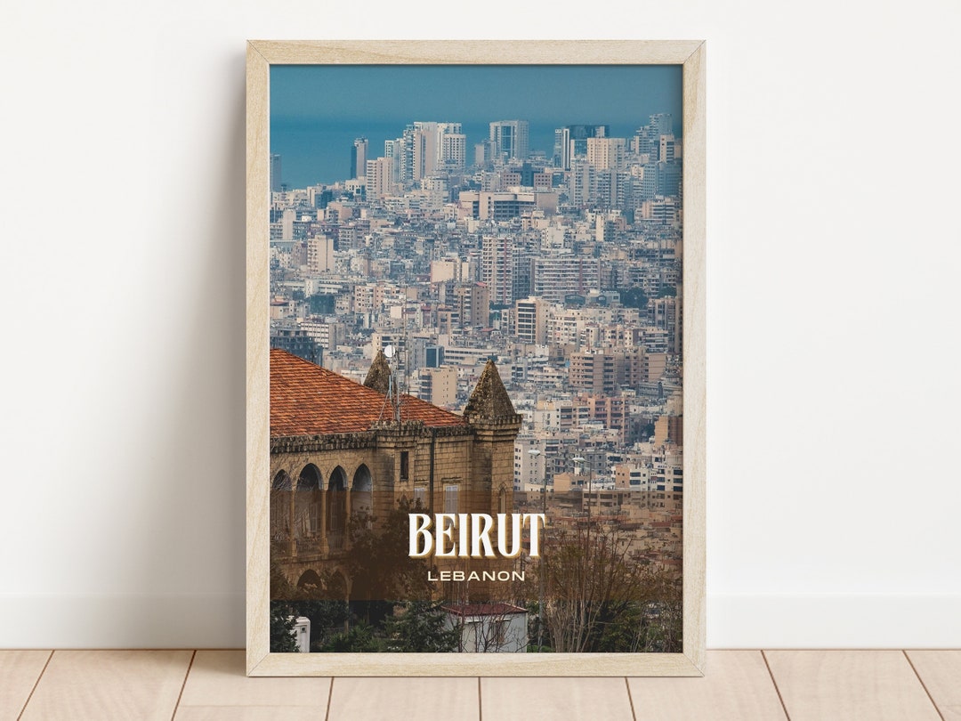 Beirut Retro Wall Art, Beirut Canvas, Beirut Photo, Beirut Framed ...