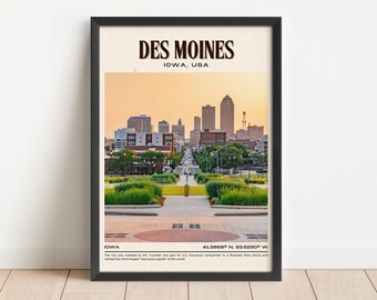Des Moines Poster - Etsy
