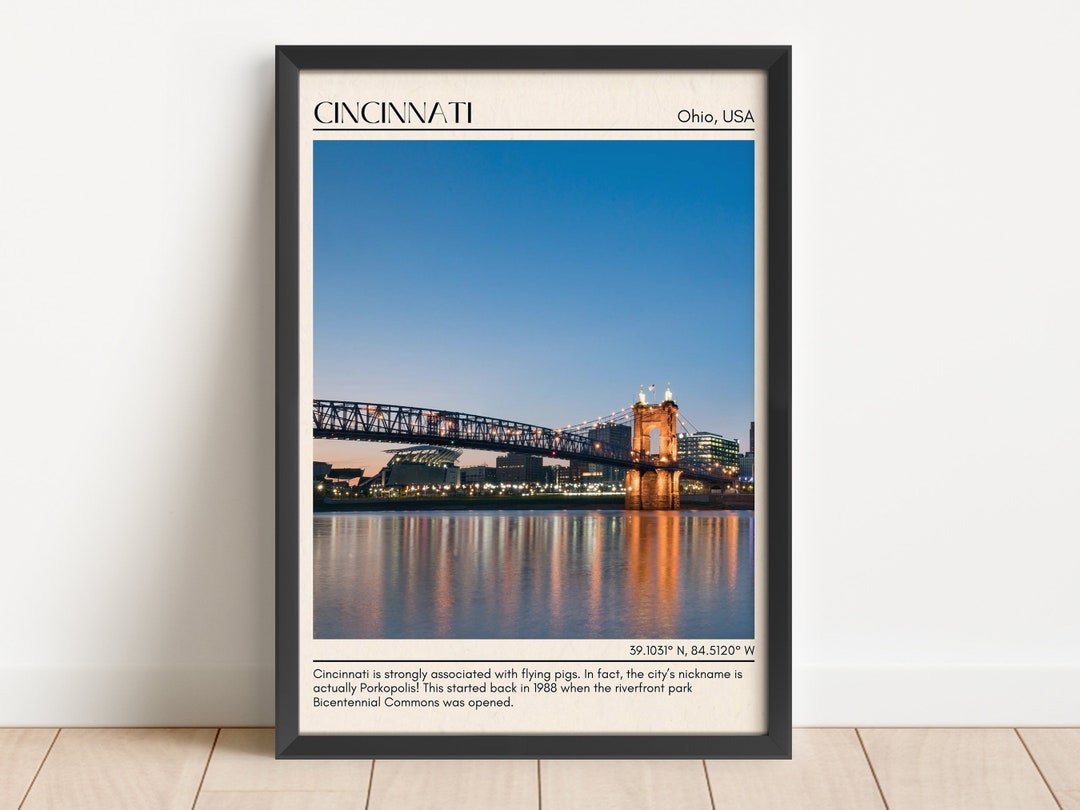Cincinnati Wall Art, Cincinnati Canvas, Cincinnati Framed Poster ...