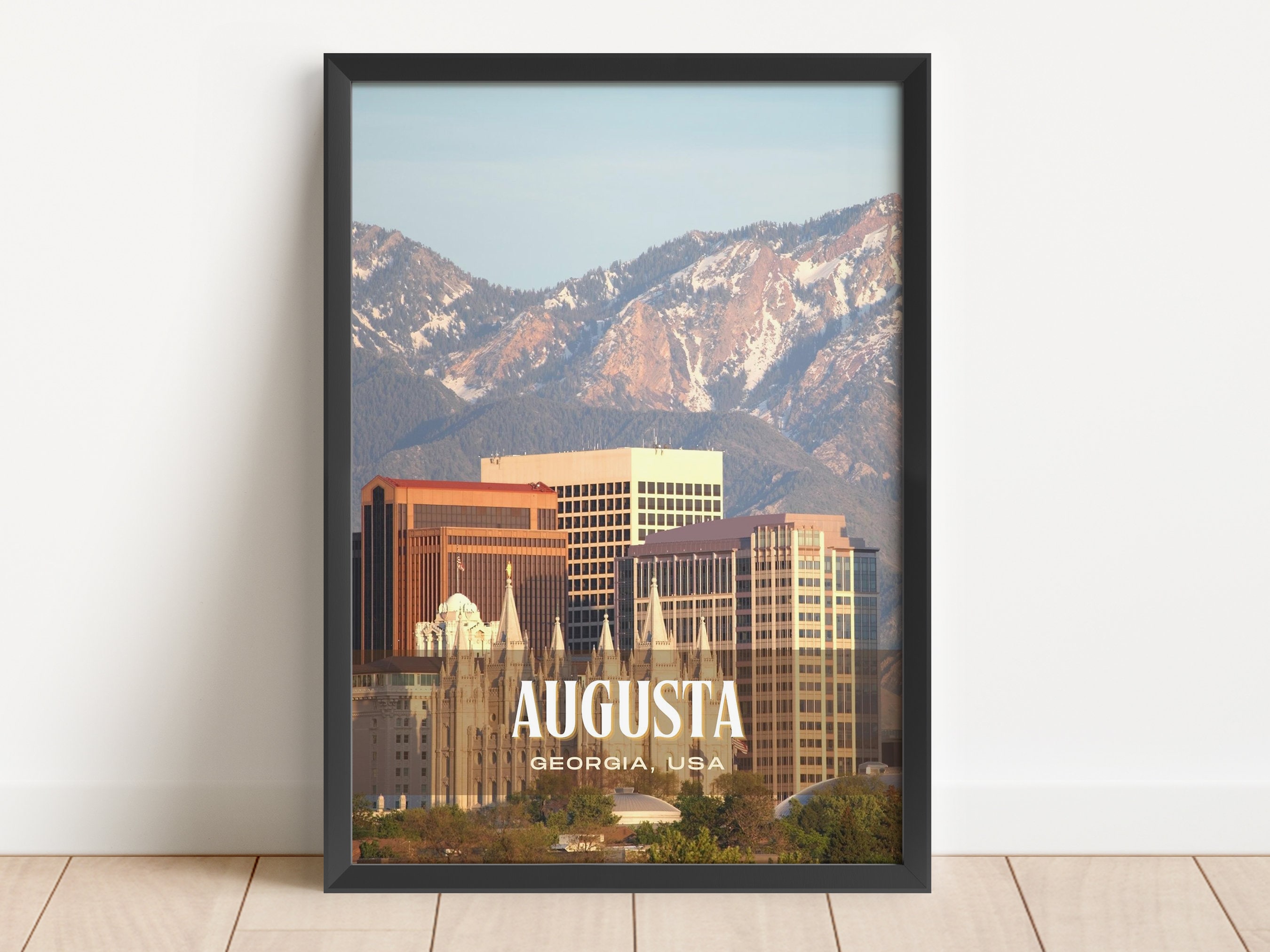 Augusta Retro Wall Art, Augusta Canvas, Augusta Framed Poster, Augusta ...