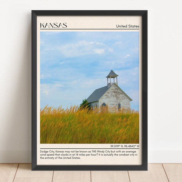Kansas Poster - Etsy
