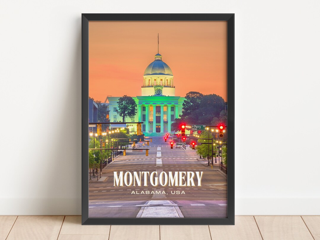 INSTANT DIGITAL DOWNLOAD, Montgomery Retro Wall Art, Montgomery Canvas ...