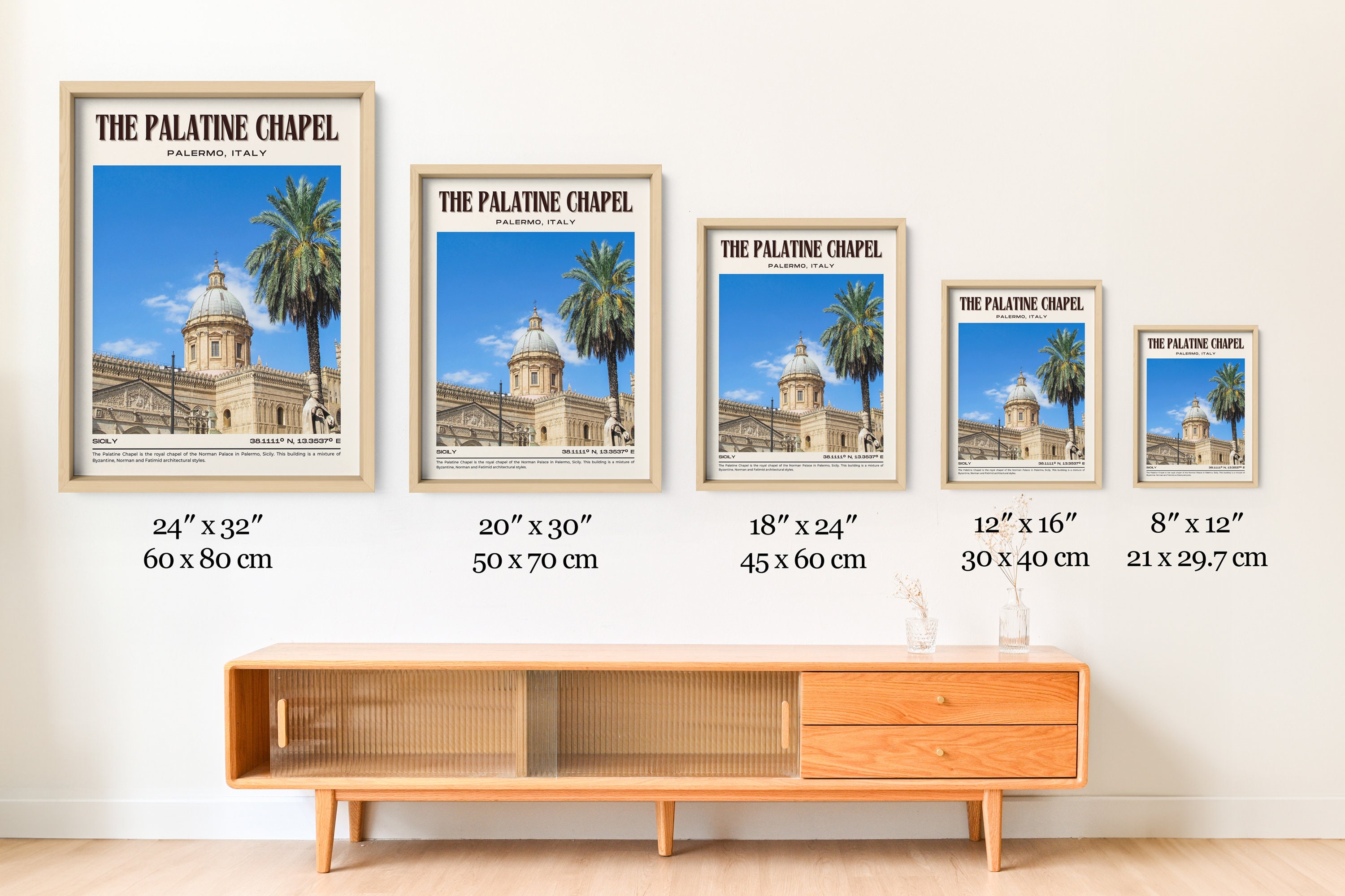 The Palatine Chapel Travel Poster Wall Art, the Palatine Chapel Framed ...