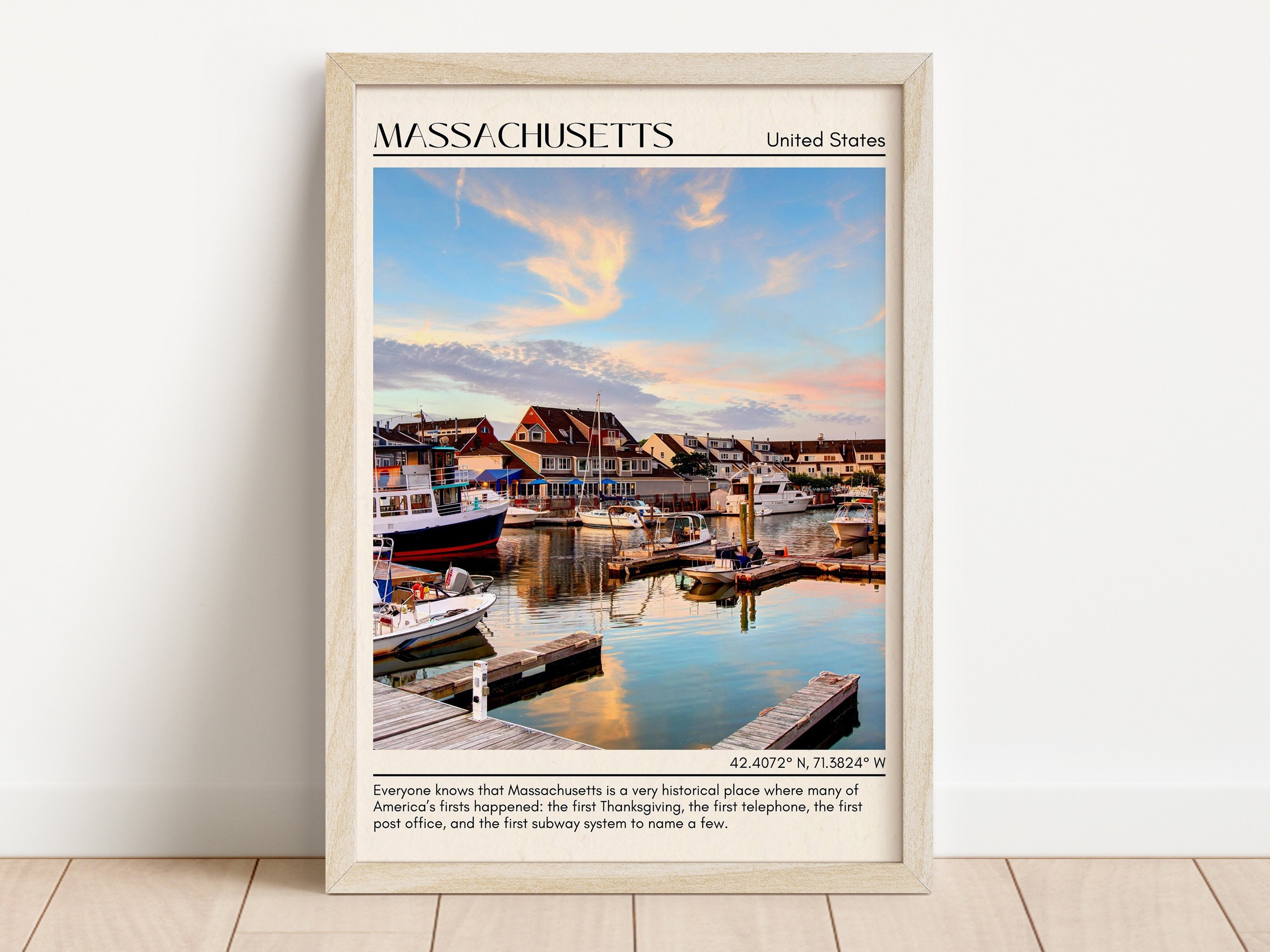 Massachusetts Wall Art, Massachusetts Canvas, Massachusetts Framed ...