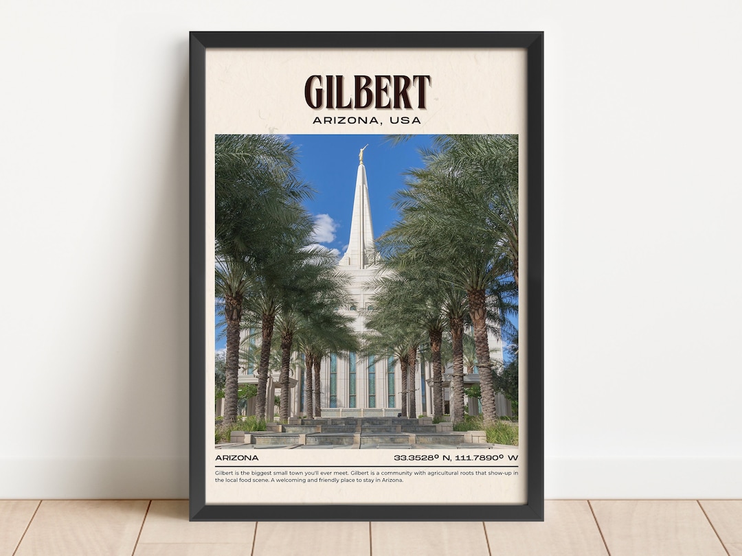 INSTANT DIGITAL DOWNLOAD, Gilbert Vintage Wall Art, Gilbert Canvas ...
