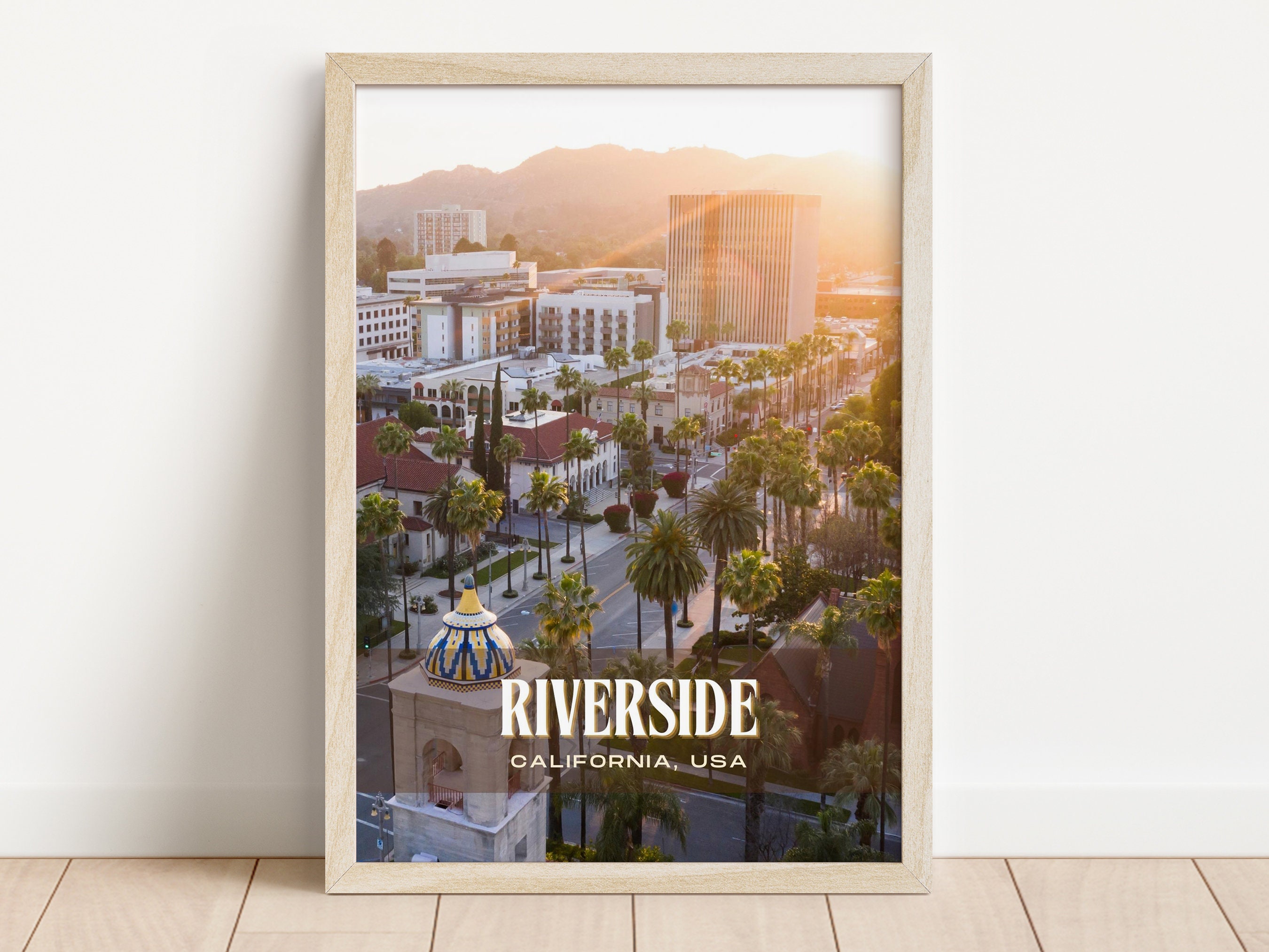 Riverside Retro Wall Art, Riverside Canvas, Riverside Framed Poster ...