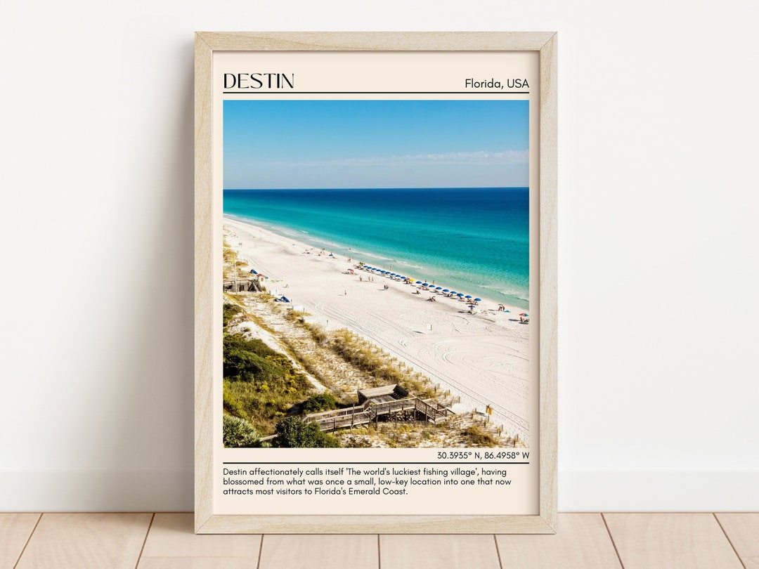 Destin Wall Canvas, Destin Framed Poster Wall Decor, Florida, USA ...