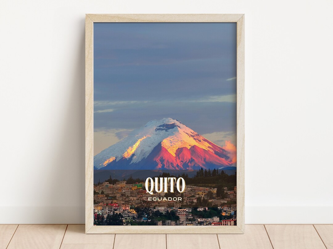 Quito Retro Wall Art, Quito Canvas, Quito Photo, Quito Framed Poster ...