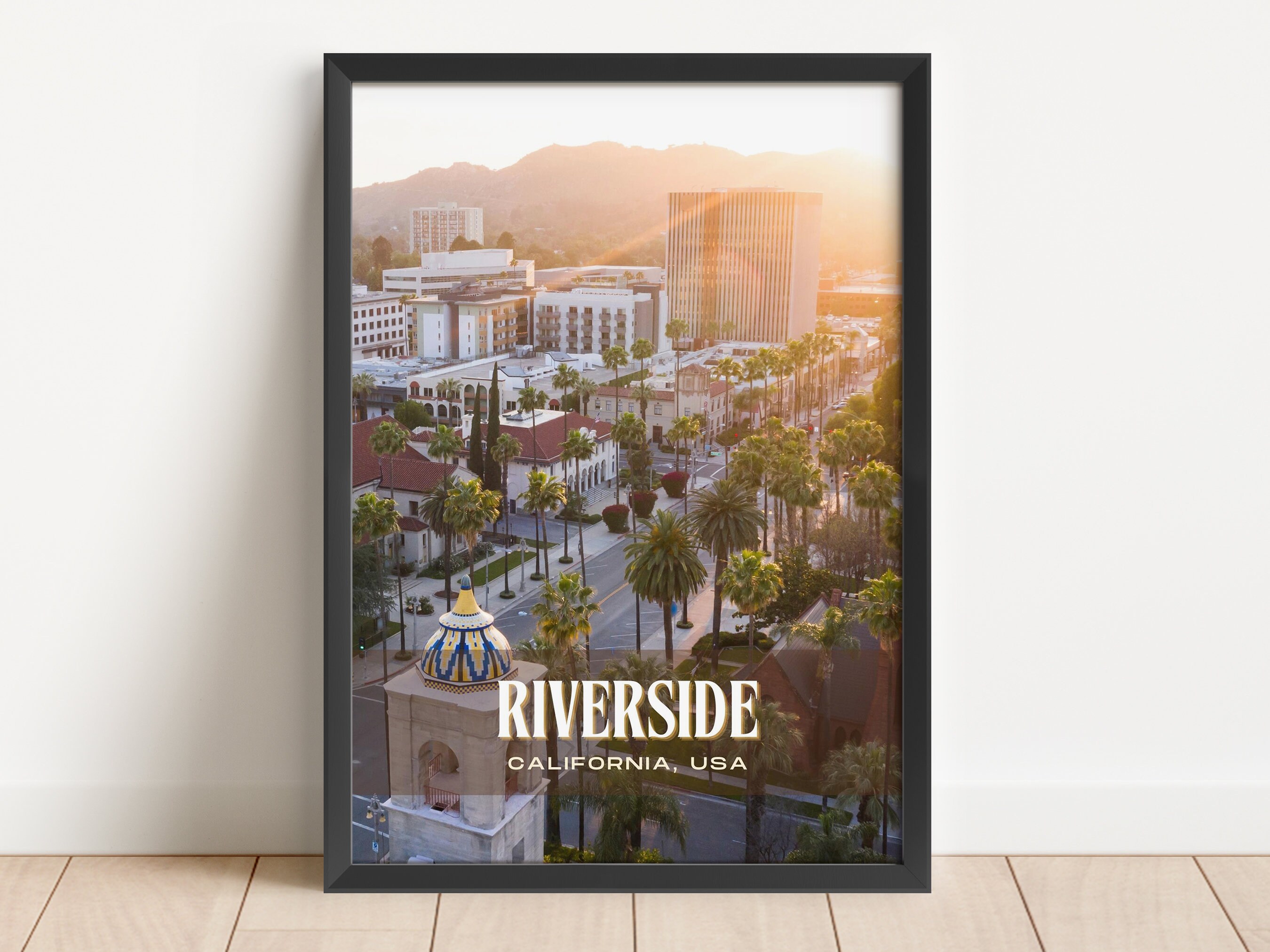 Riverside Retro Wall Art, Riverside Canvas, Riverside Framed Poster ...