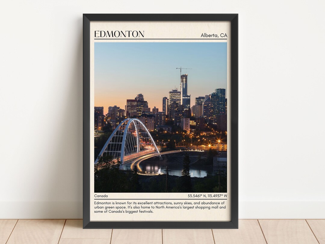 INSTANT DIGITAL DOWNLOAD, Edmonton Wall Art, Edmonton Canvas, Edmonton ...