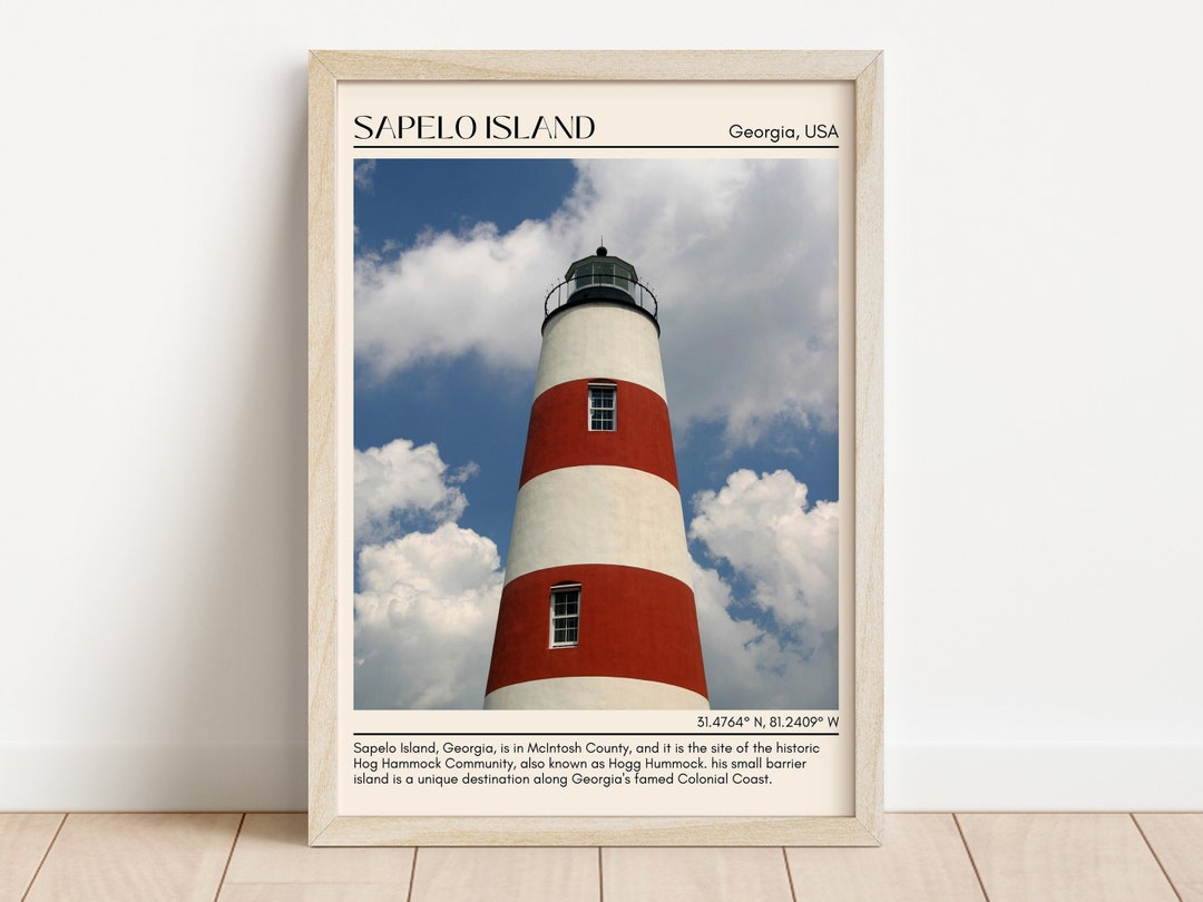 Sapelo Island Wall Canvas Sapelo Island Framed Poster Wall - Etsy