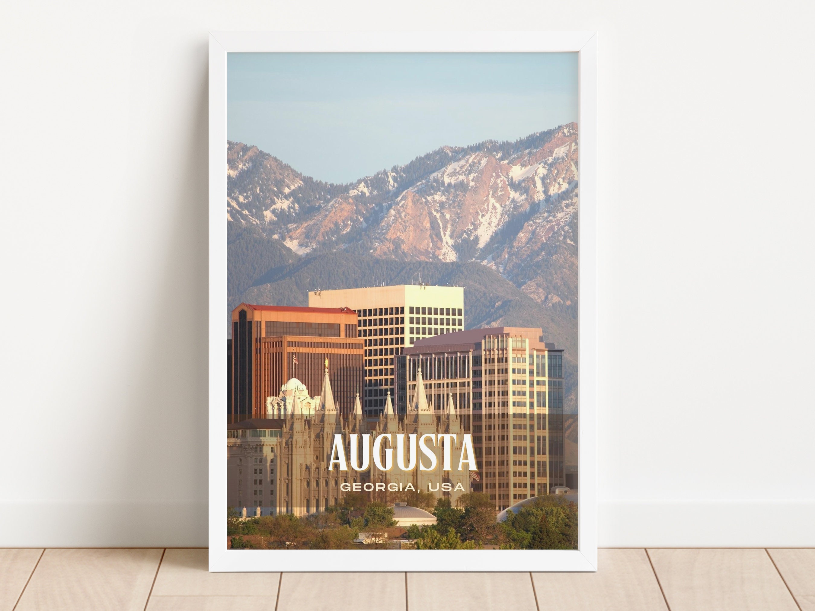 Augusta Retro Wall Art, Augusta Canvas, Augusta Framed Poster, Augusta ...
