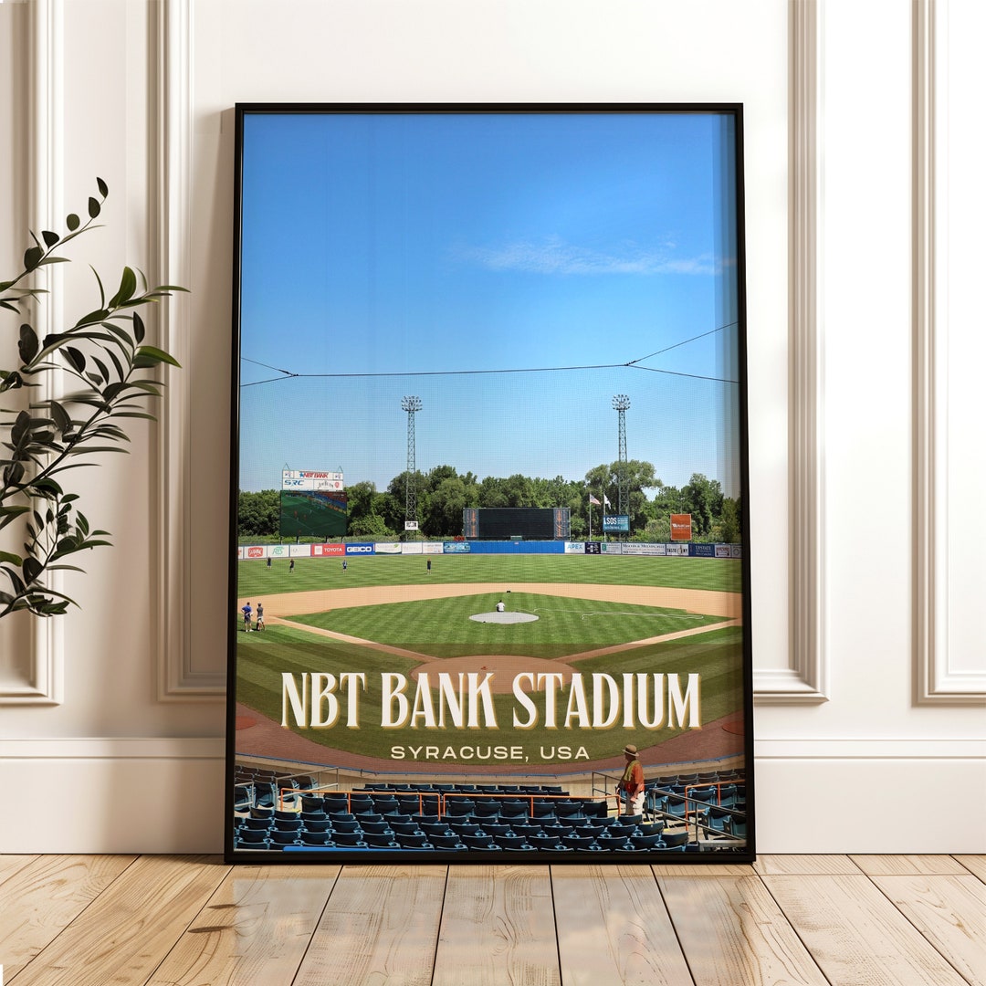 NBT Bank Stadium Print Poster, Syracuse Fan Team Watercolor, New York ...