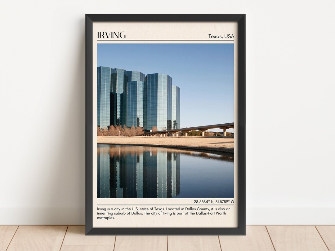 INSTANT DIGITAL DOWNLOAD, Irving Minimal Wall Art, Irving Canvas ...