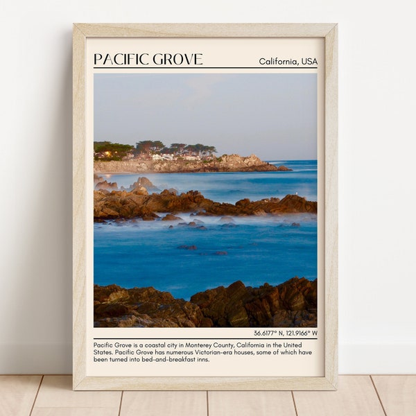 Pacific Grove Travel Poster - Etsy