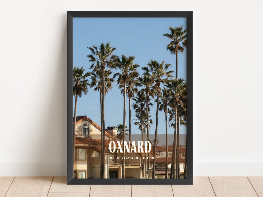 Oxnard Retro Wall Art, Oxnard Canvas, Oxnard Framed Poster, Oxnard ...