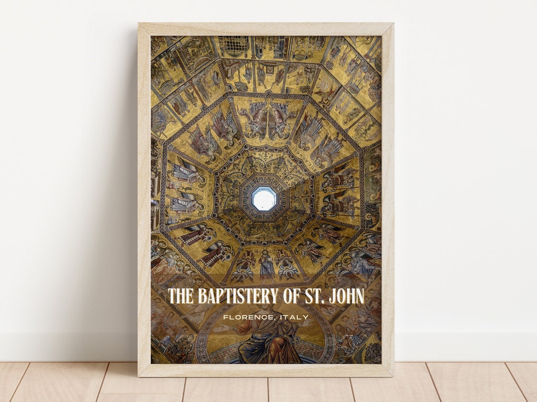 The Baptistery of St. John Florence Italy Framed Poster, the Baptistery ...