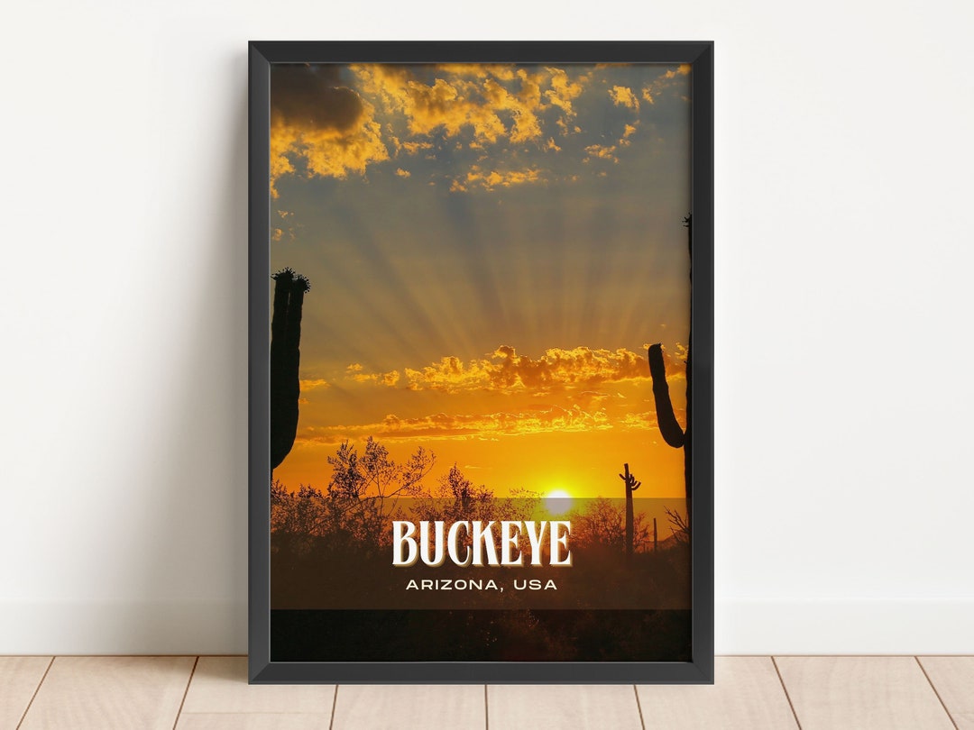 INSTANT DIGITAL DOWNLOAD, Buckeye Retro Wall Art, Buckeye Canvas ...
