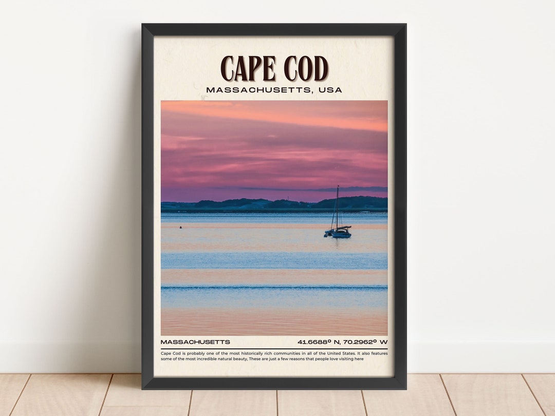 INSTANT DIGITAL DOWNLOAD, Cape Cod Vintage Wall Art, Cape Cod Canvas ...