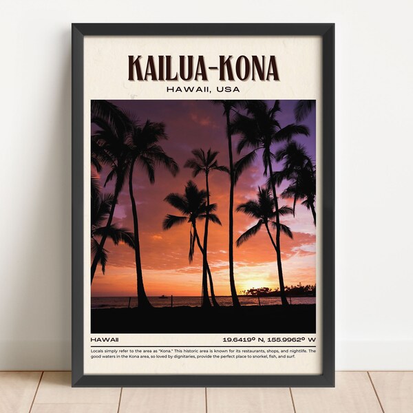 Vintage Kona Poster - Etsy