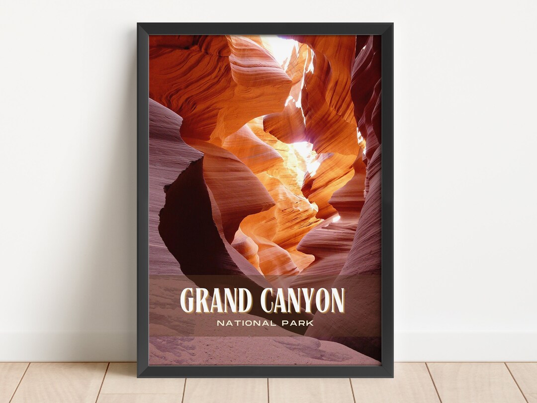 INSTANT DIGITAL DOWNLOAD, Grand Canyon National Park Retro Wall Art ...