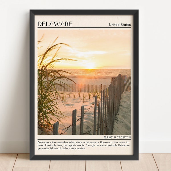 Delaware Poster - Etsy