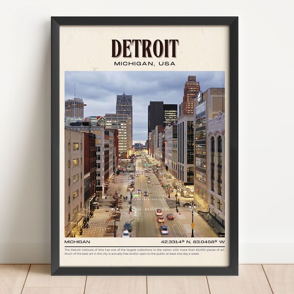 Detroit Poster - Etsy