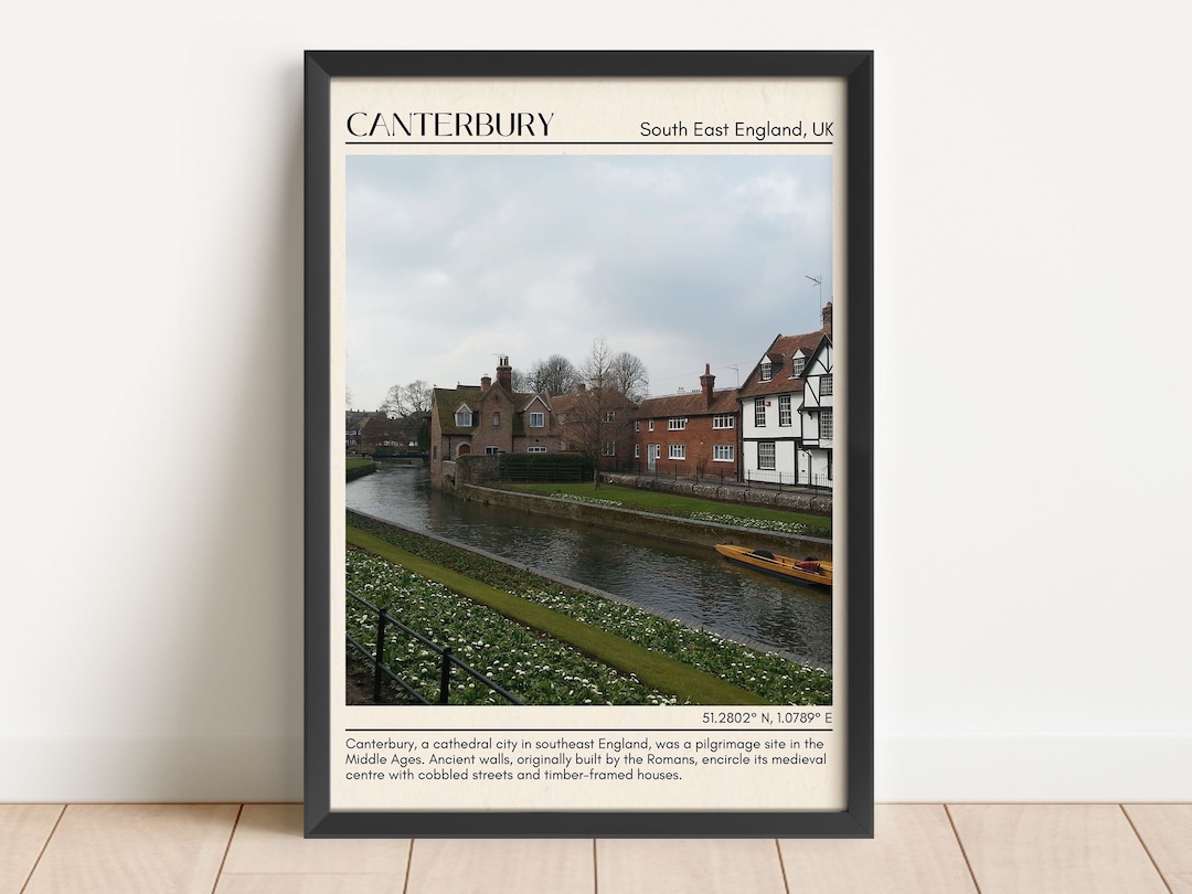 INSTANT DIGITAL DOWNLOAD, Canterbury Wall Art, Canterbury Canvas ...